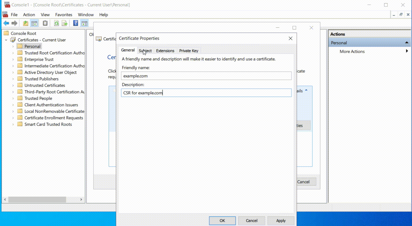How to Generate CSR in Windows - Veeble Hosting