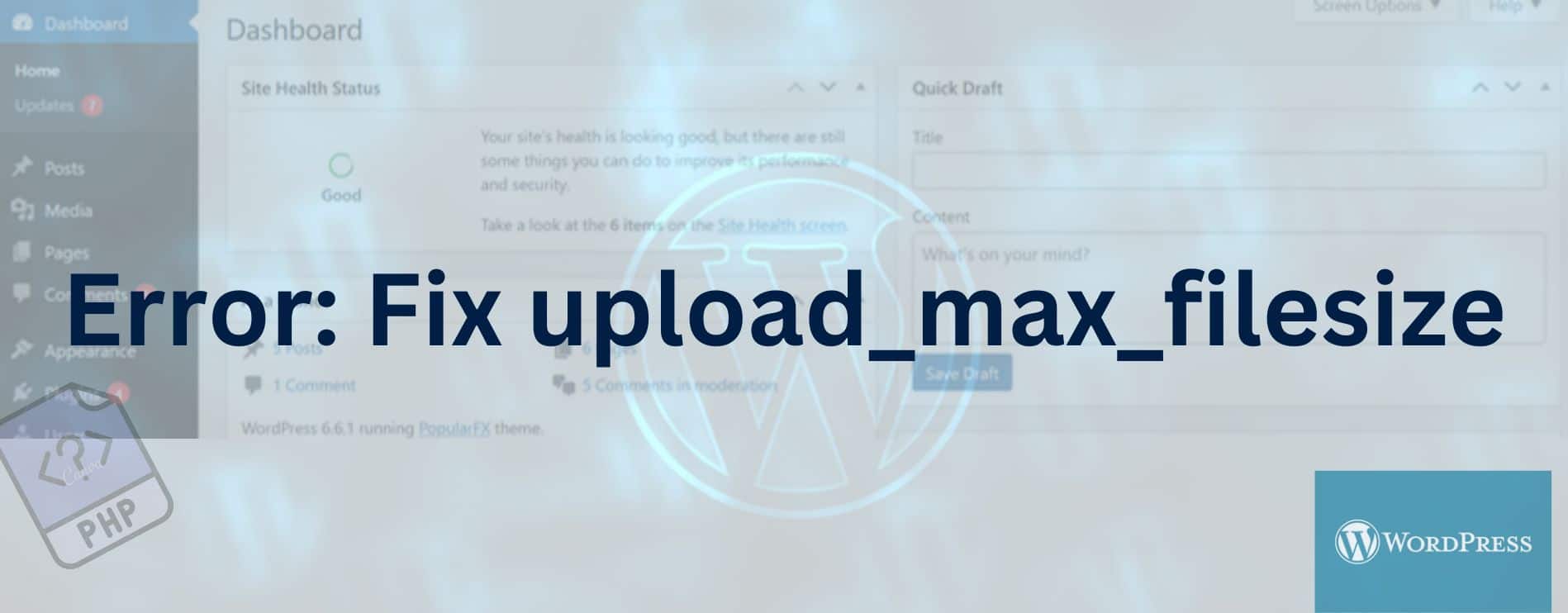How To Fix upload_max_filesize error - Veeble Hosting