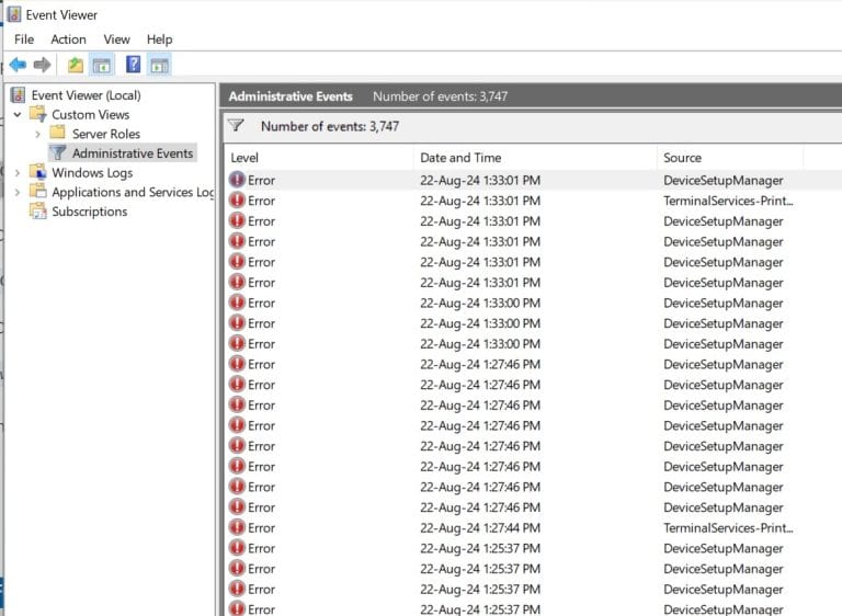 How to resolve Device Setup Manager Event ID 131 error? - Veeble Hosting
