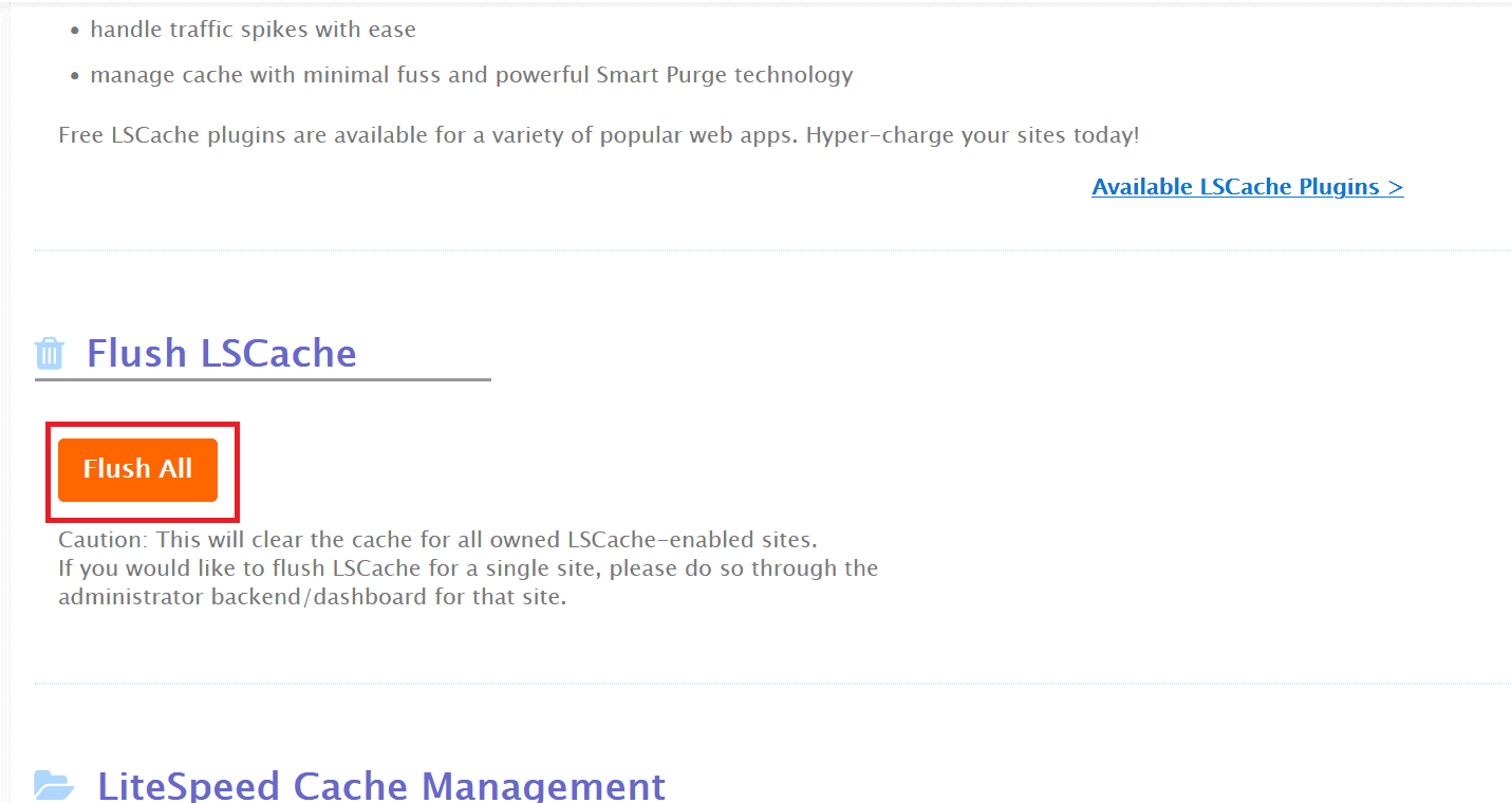 How to Use LiteSpeed Web Cache Manager on cPanel - Veeble Hosting