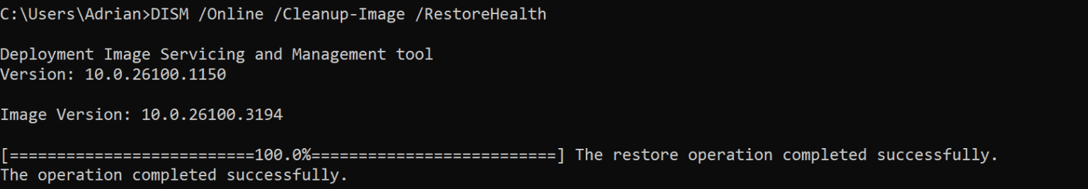 Windows Resource Protection could not perform the requested operation