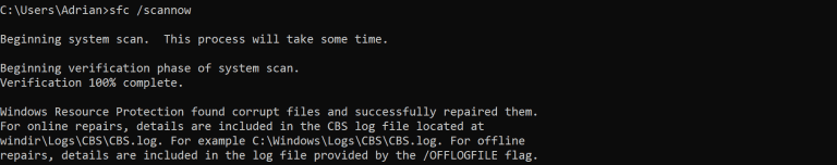 Windows Resource Protection could not perform the requested operation