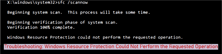 Windows Resource Protection could not perform the requested operation