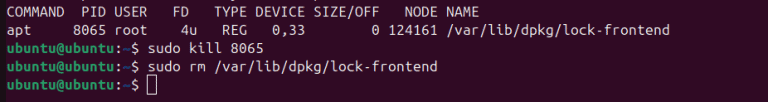 Fix: E: Could not open lock file /var/lib/dpkg/lock-frontend