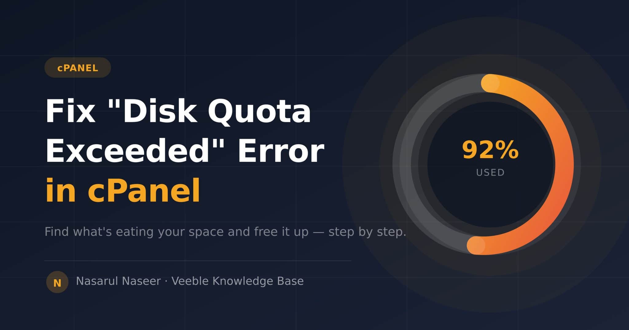 Fix Disk Quota Exceeded Error in cPanel